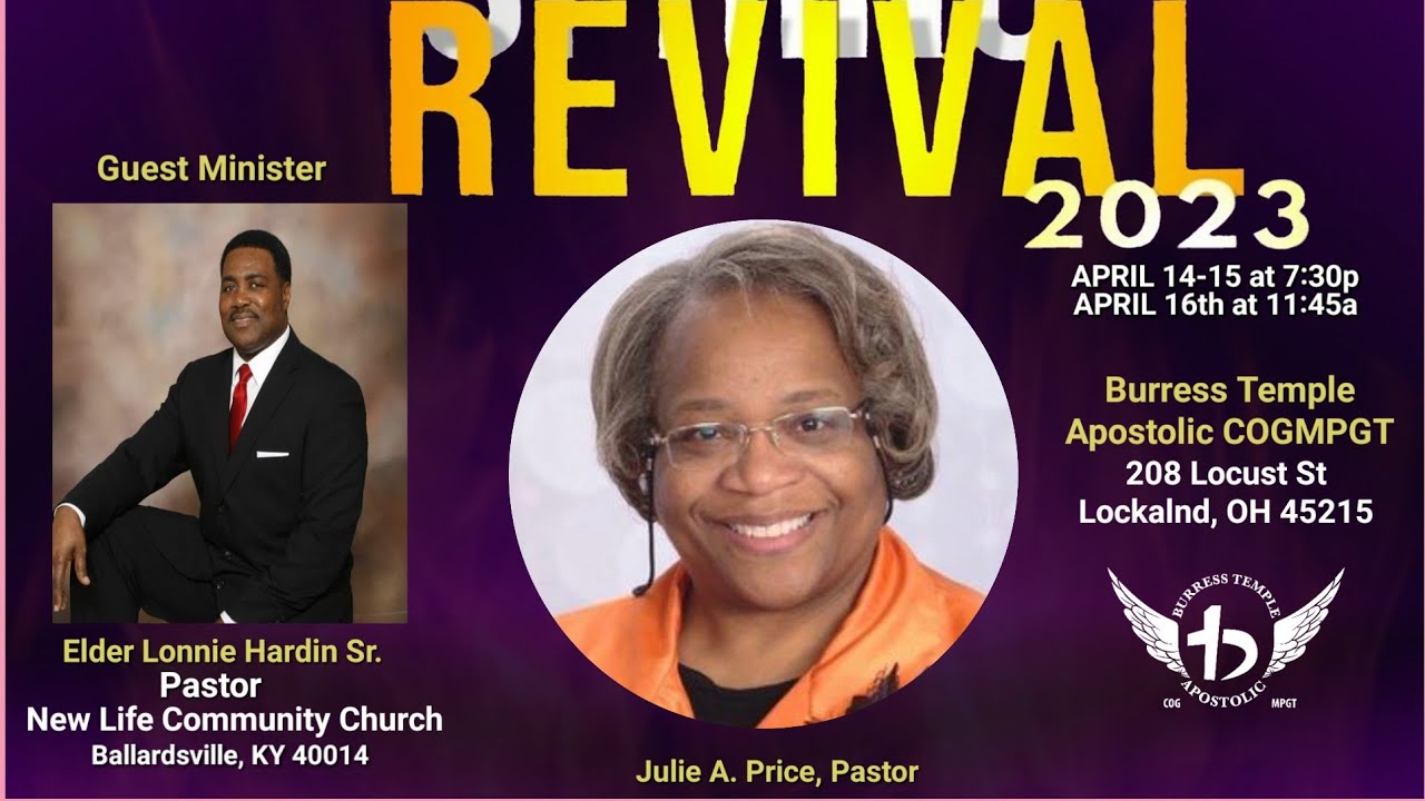 BTACOGMPGT 2023 SPRING REVIVAL GUEST: Elder Lonnie Hardin Sr. "Pulled ...