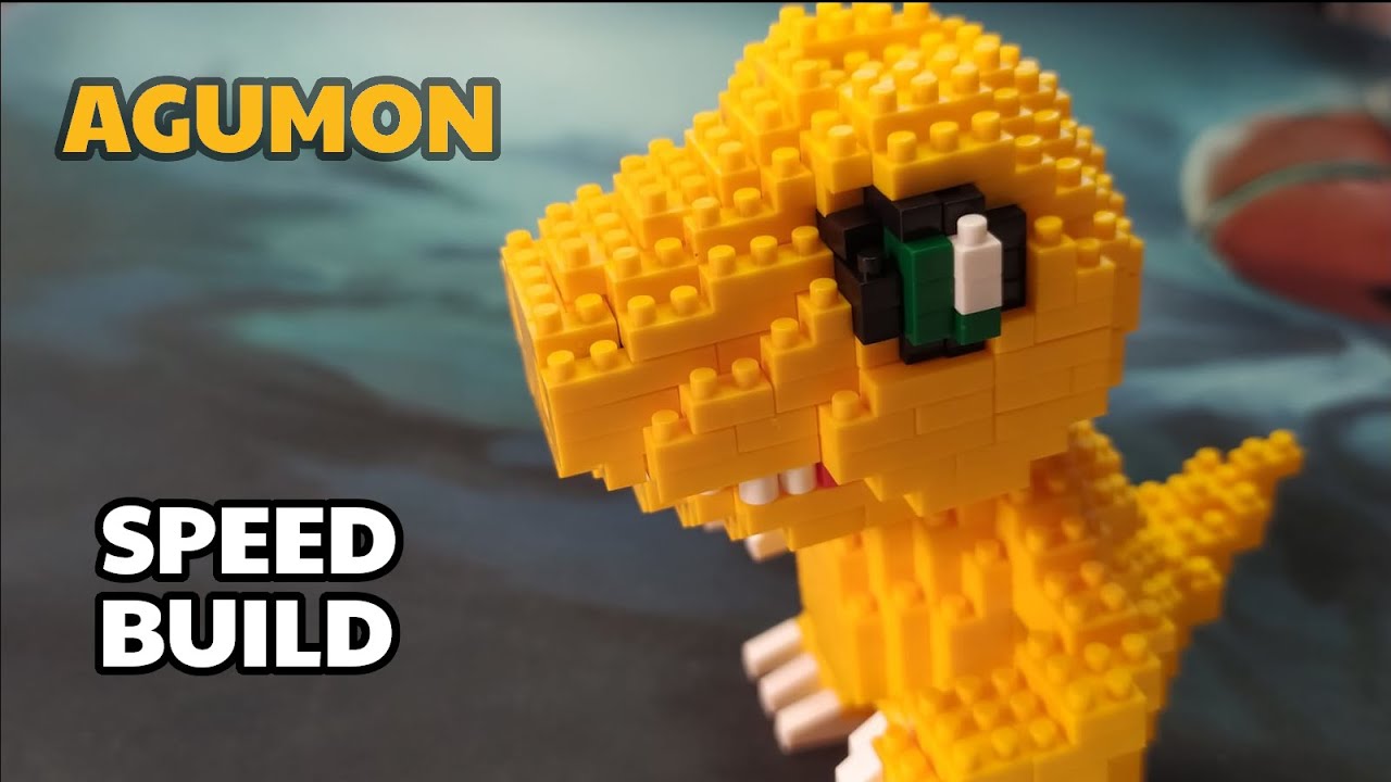Agumon - Digimon Nanoblock Speed Build - YouTube