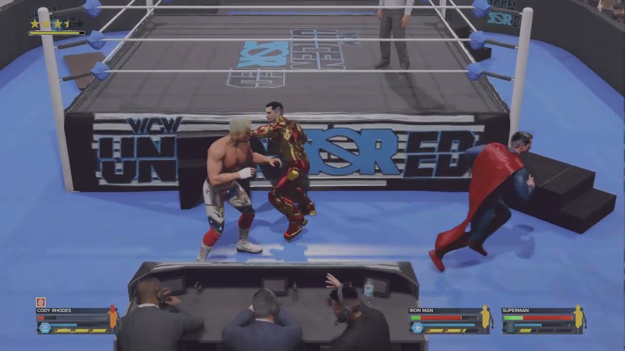 WWE 2K24 ps5 [ Cody Rhodes vs Ironman and Superman ] - YouTube