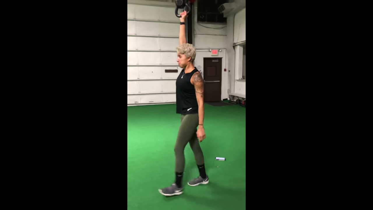 Single arm Bottoms up kettlebell overhead walk - YouTube