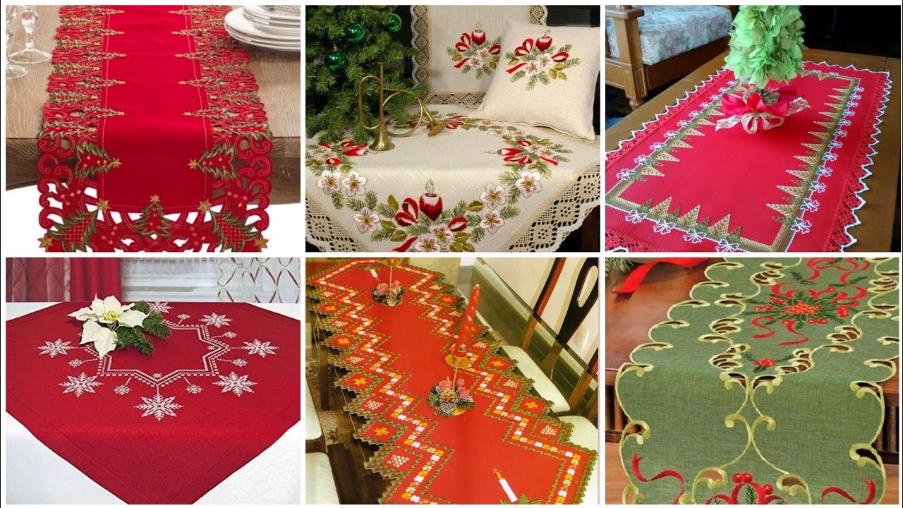 Luxury And Classy Hand Embroidered Table Mats And Table Runners Designs ...