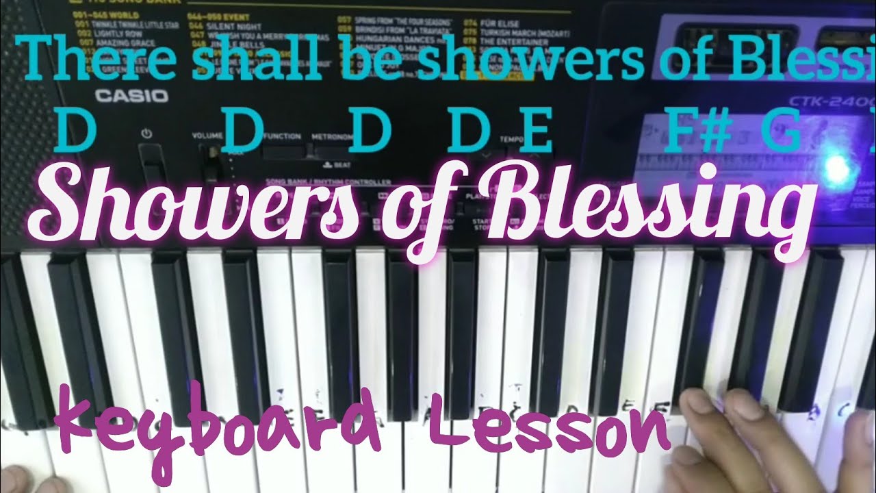#showersofblessing Showers of Blessing Keyboard lesson - YouTube