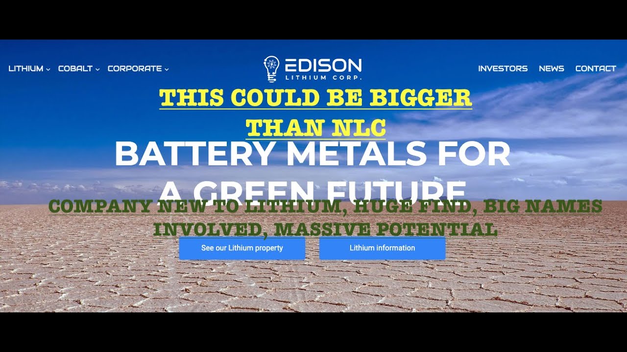 OMG!! Edison Lithium Roger Dahn Brother of Jeff Dahn Tesla senior ...