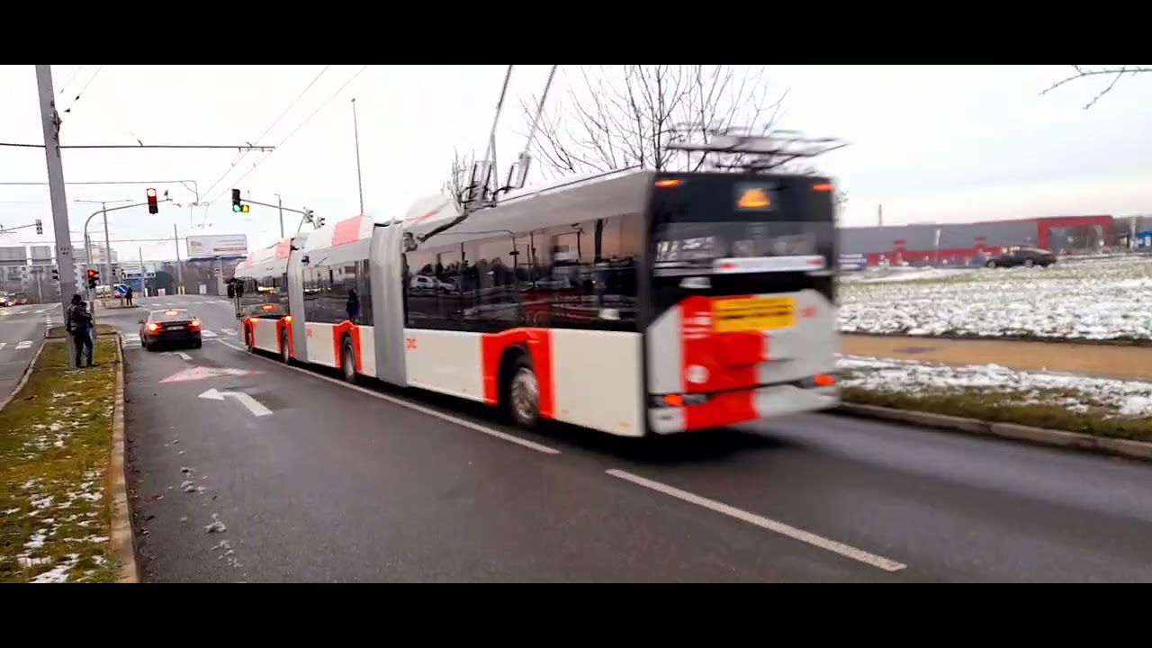 Nový Třičlankový Trolejbus Škoda - Solaris 24M. s Evidenčním Číslem ...