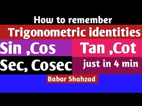 How to remember trigonometric identities / Mathematics with Babar - YouTube
