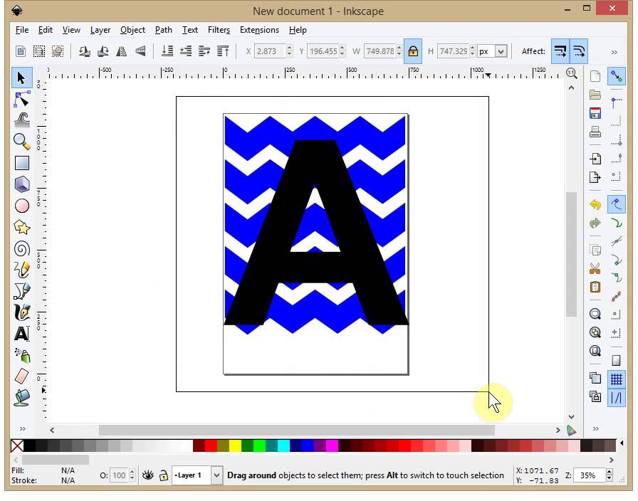 Creating Chevron and Chevron Lettering in Inkscape - YouTube