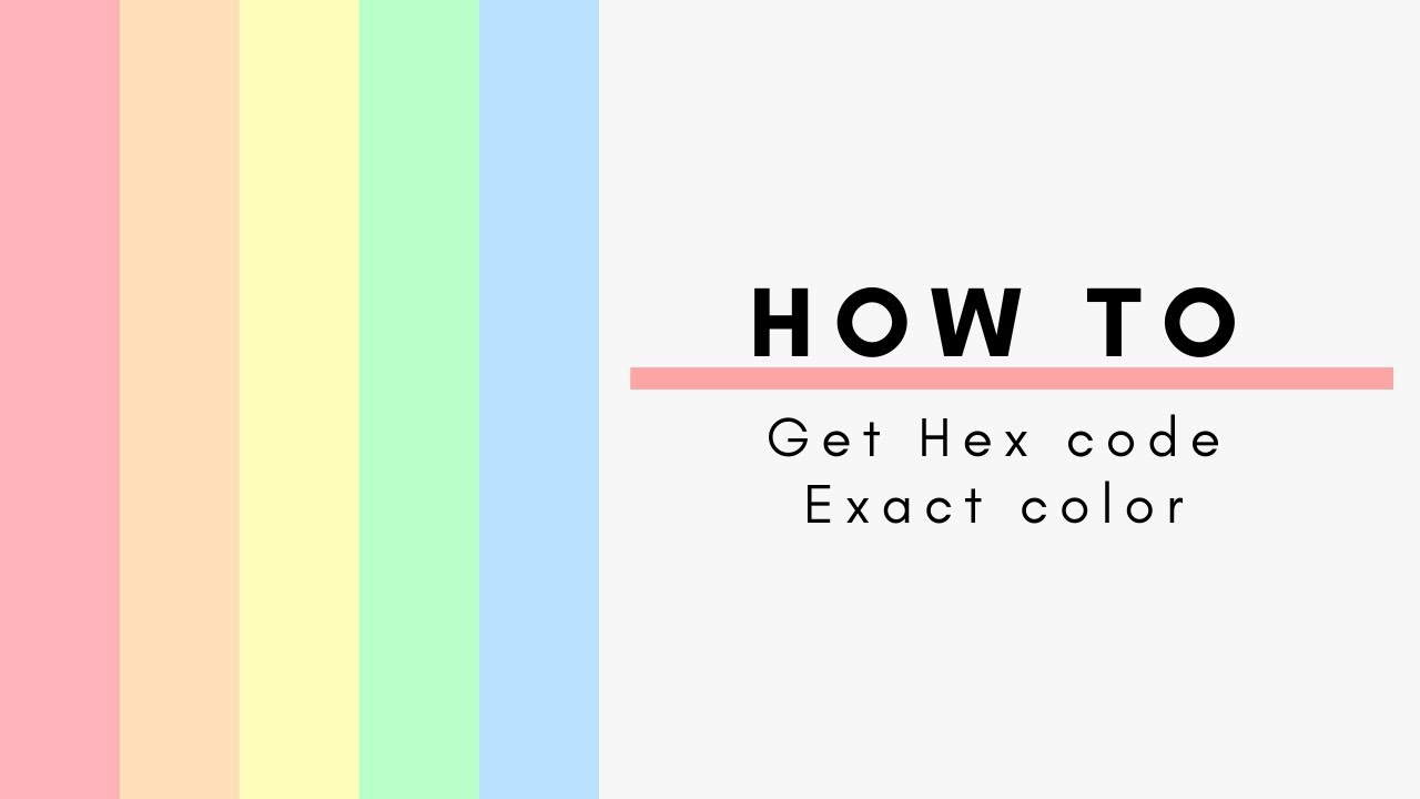 How To Get The Hex Code Of An Image YouTube