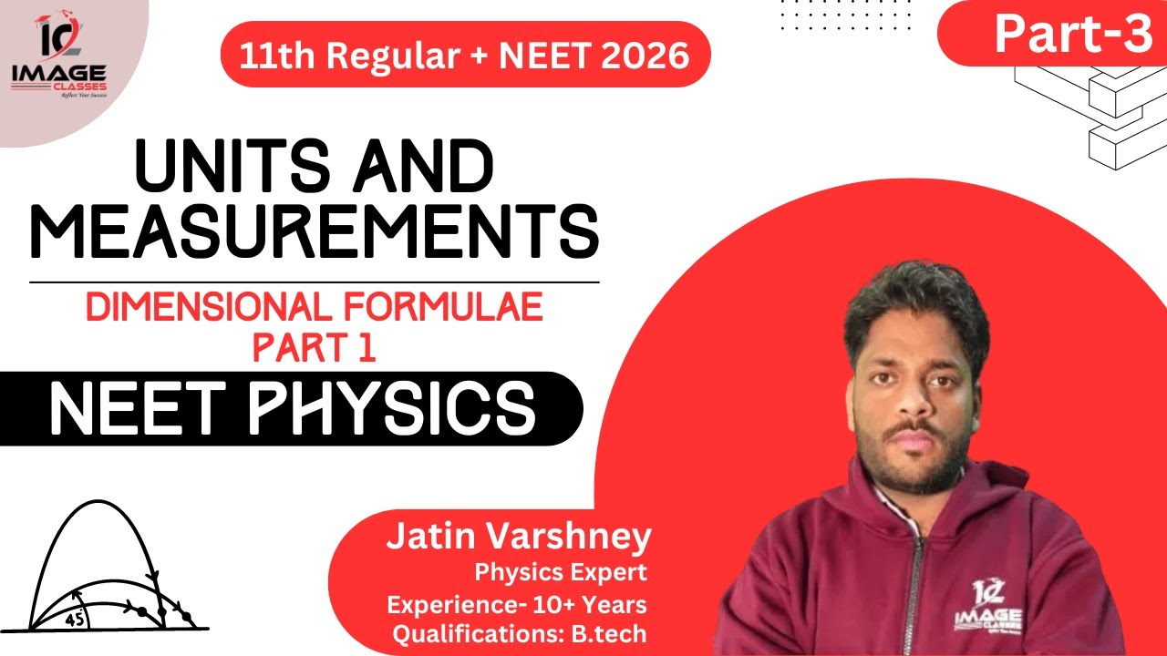 UNITS AND MEASUREMENTS | DIMENSIONAL FORMULAE PART 1 | NEET - YouTube