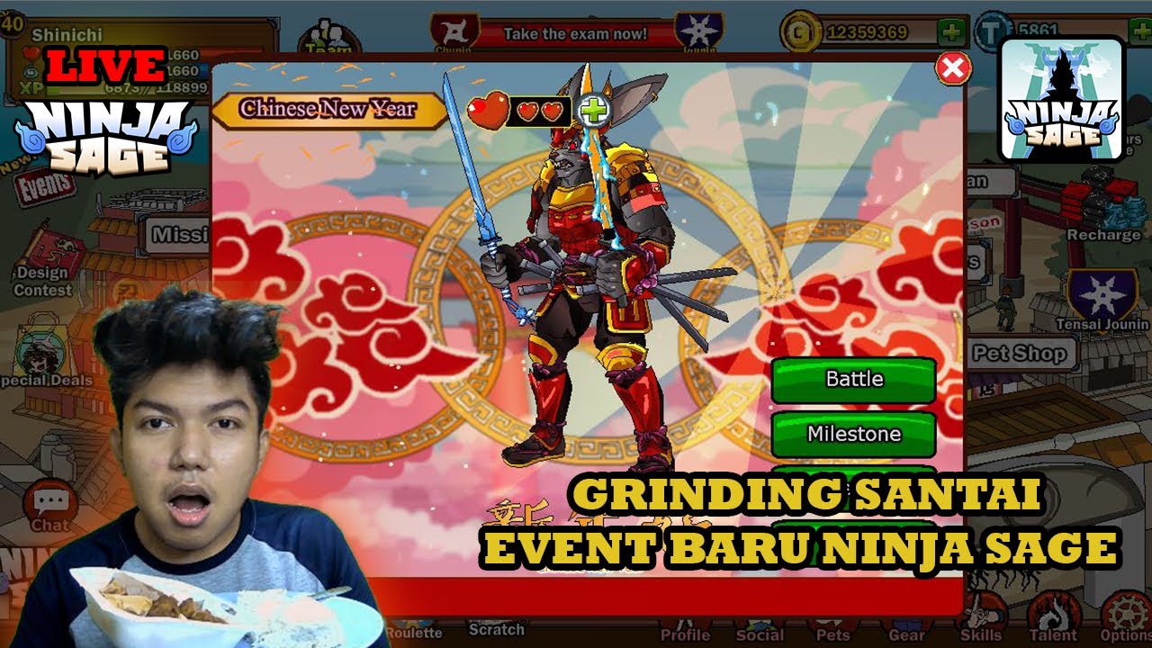 [LIVE] GRINDING SANTAI EVENT BARU NINJA SAGE CHINESE NEW YEAR! - Ninja ...
