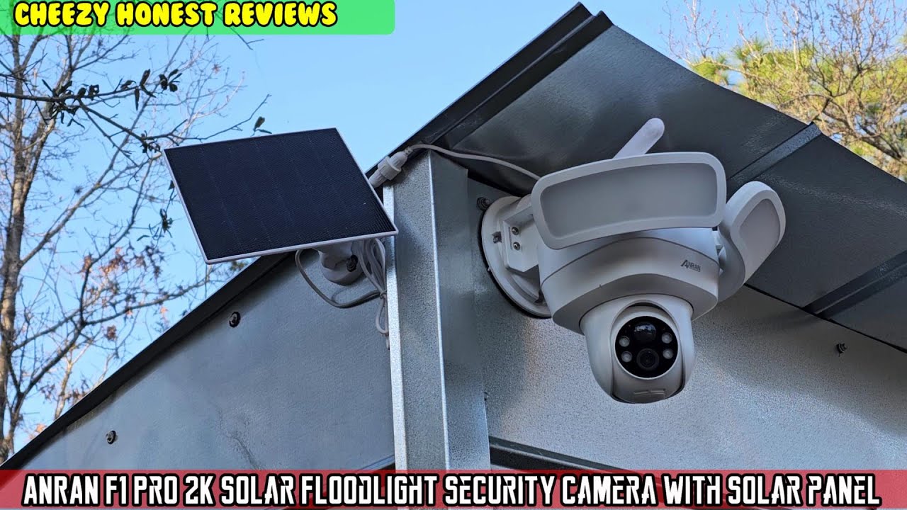 ANRAN F1 Pro 2K Solar Floodlight Security Camera with solar panel setup ...