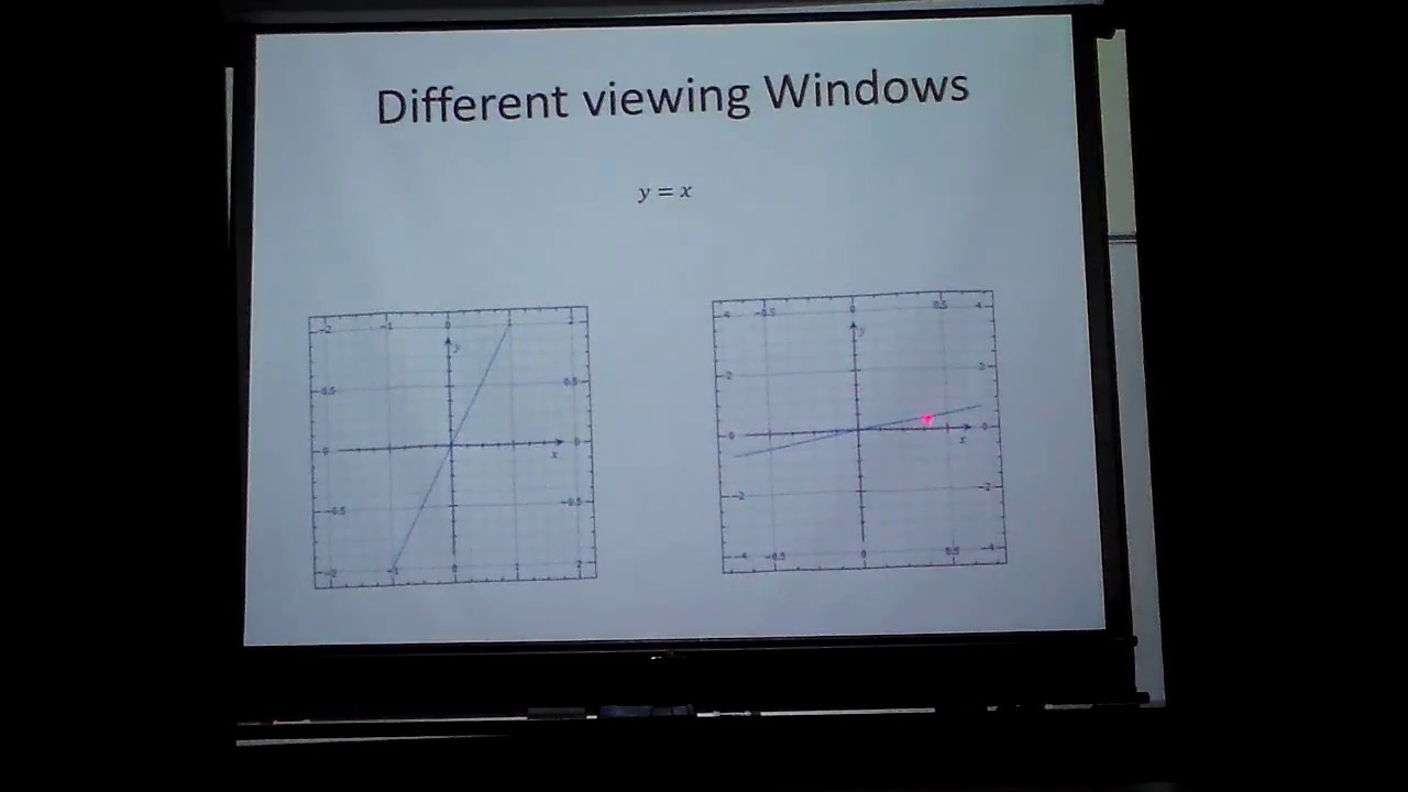 Slope Viewing Windows on Calculator - YouTube