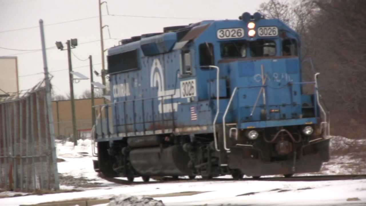 HD: Conrail GP40-2 NS #3026 Excellent Leslie RS3L - YouTube