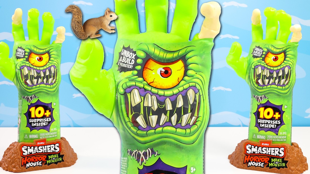 Smashers Horror House Zombie Arms Make-A-Monster Review - YouTube