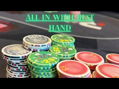 All In with a straight Flush draw... - YouTube