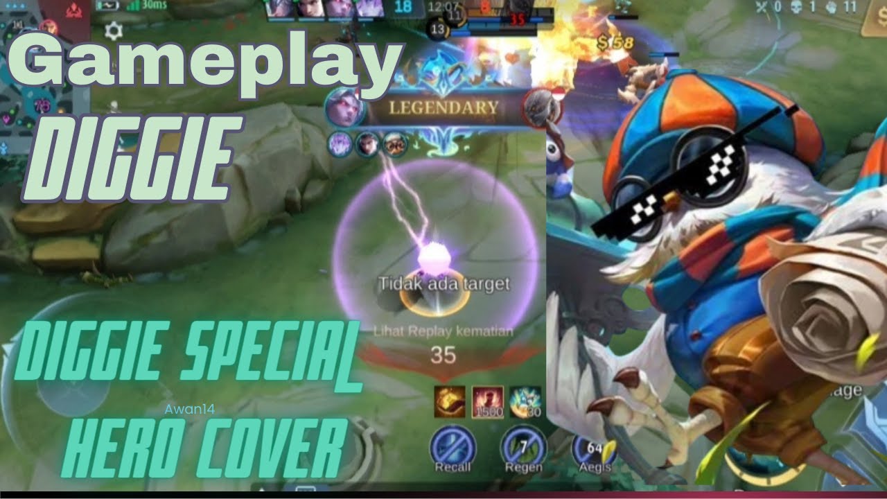 Gameplay Diggie!! Hero Specialis Cover!! - Mobile legends, - YouTube