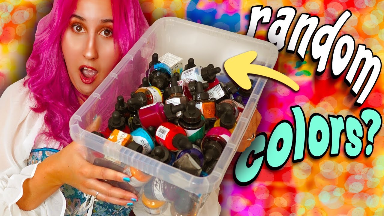 Random Color Challenge + Inktober = Art DISASTER?? - YouTube