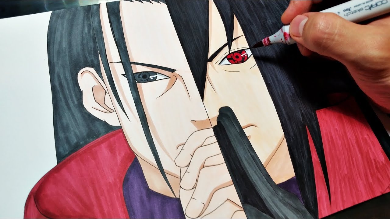 Drawing Hashirama & Madara - Naruto - YouTube