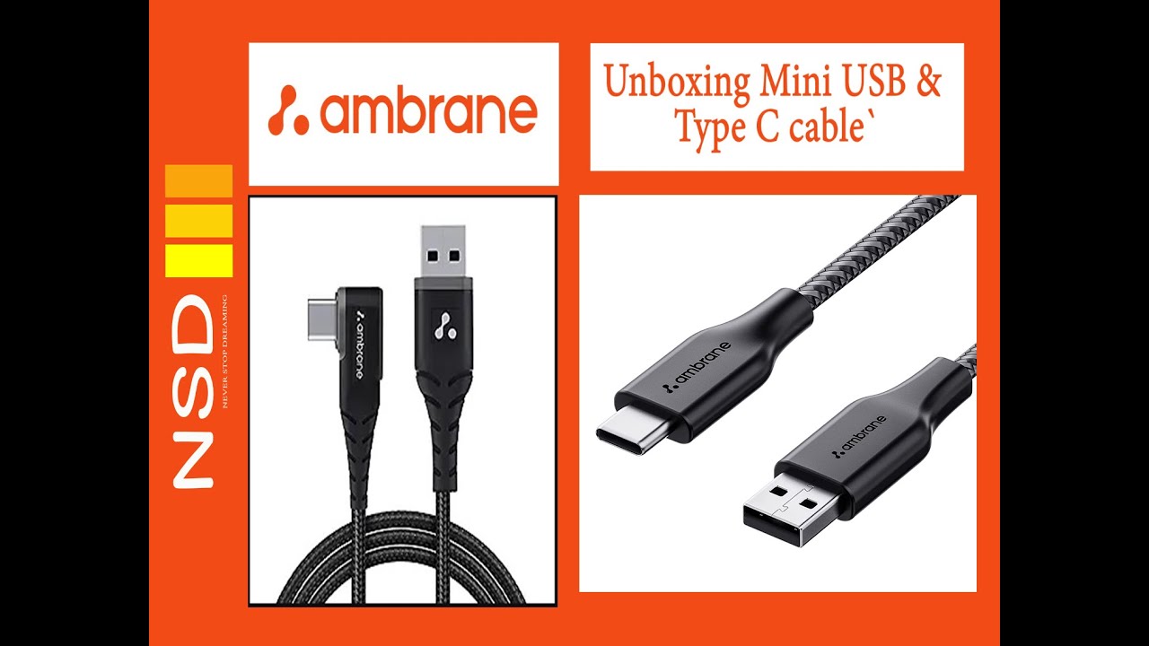Ambrane fast charging cable Type C 60W | Fast charging Micro USB Cable ...
