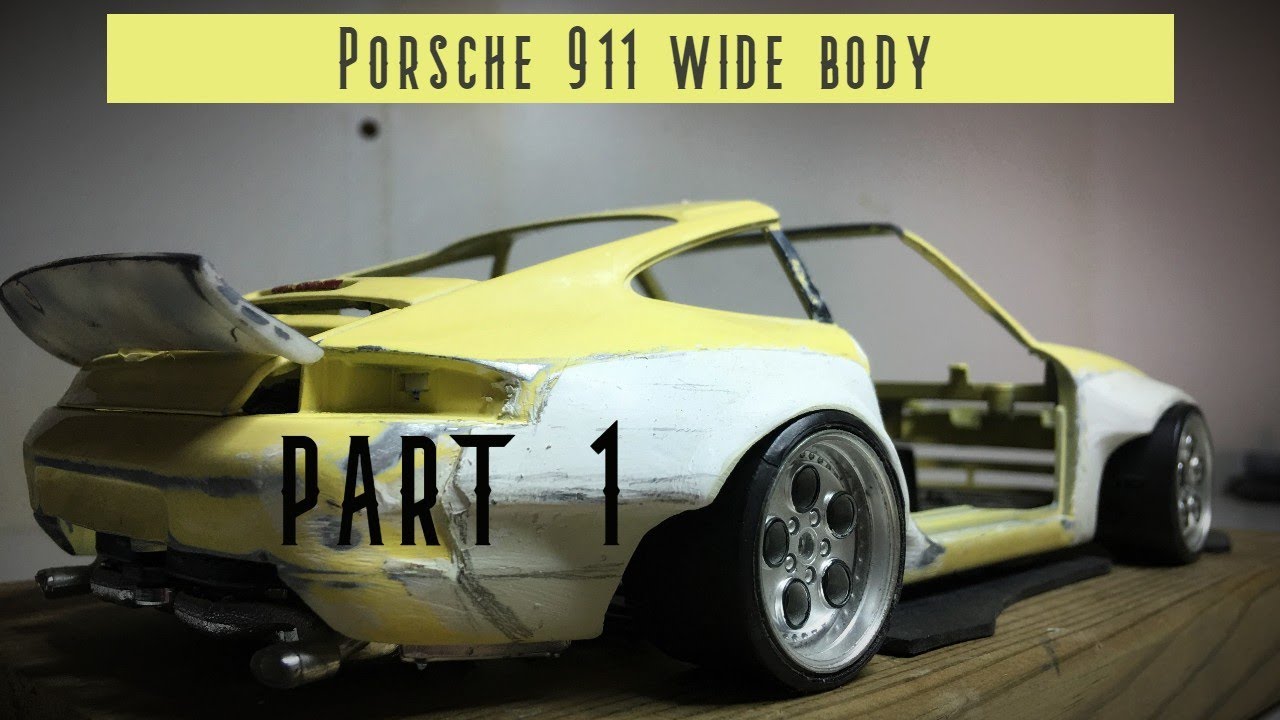 1/18 Custom Porsche 911 (996 to 997) Wide Body build step by step - YouTube
