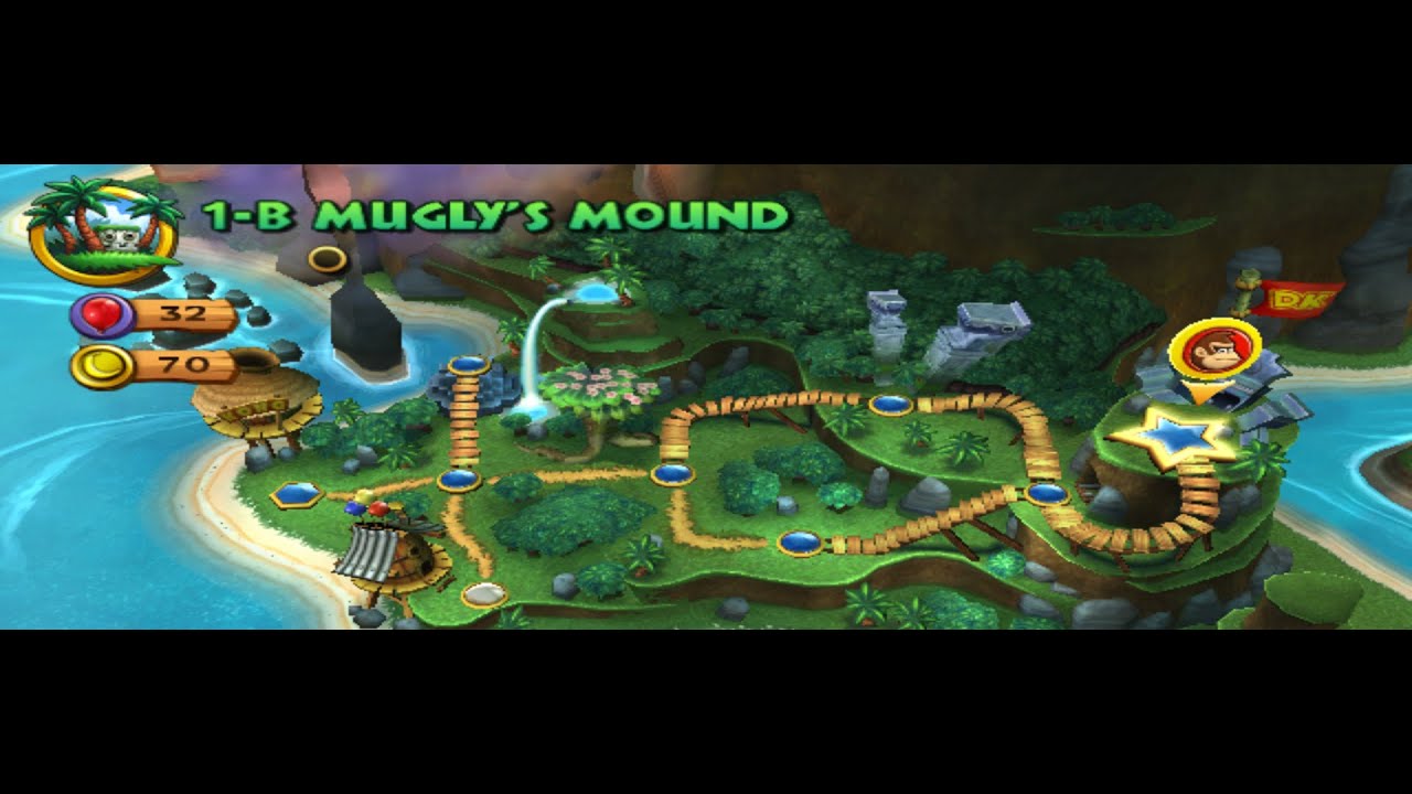Donkey Kong Country Returns - 1-B Mugly's Mound [No Damage] - YouTube