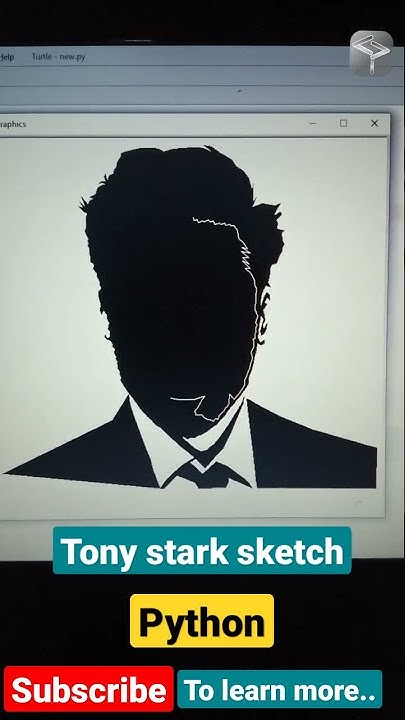 Tony Stark Sketch Using Python Python Graphics Python Sketchpy Python Turtle Youtube 