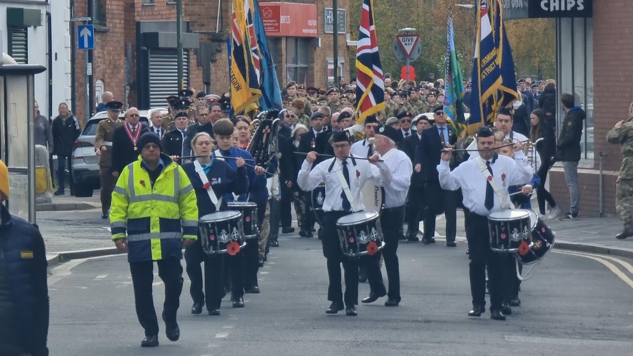 KIDDERMINSTER REMEMBRANCE DAY 09 NOVEMBER 2025 SUNDAY WORCESTERSHIRE ...