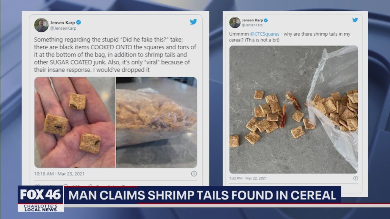 Twitter user goes viral after finding what he said are shrimp tails in ...