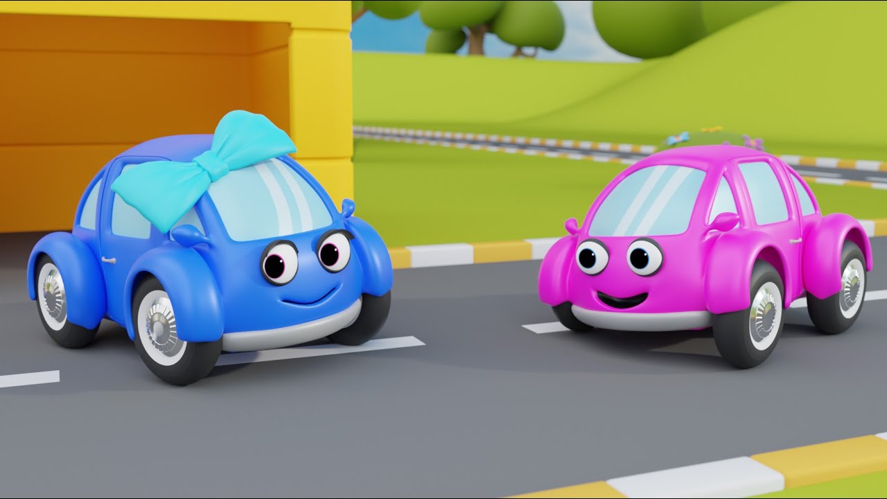 Cute Colorful Cars | Color Songs - YouTube