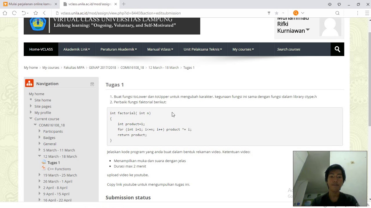 M RIFKI KURNIAWAN-1717051041- Pemrograman Terstruktur - YouTube