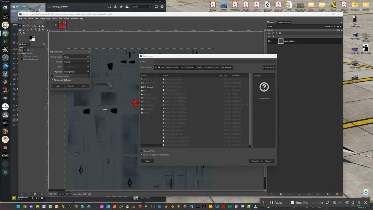 How to export in GIMP as DDS - YouTube