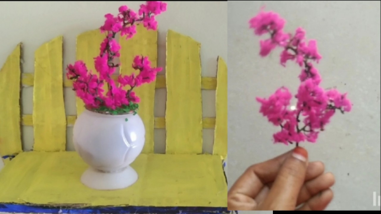 use grape stem making beautiful flowers craft 💞||flowers craft 💕 ...
