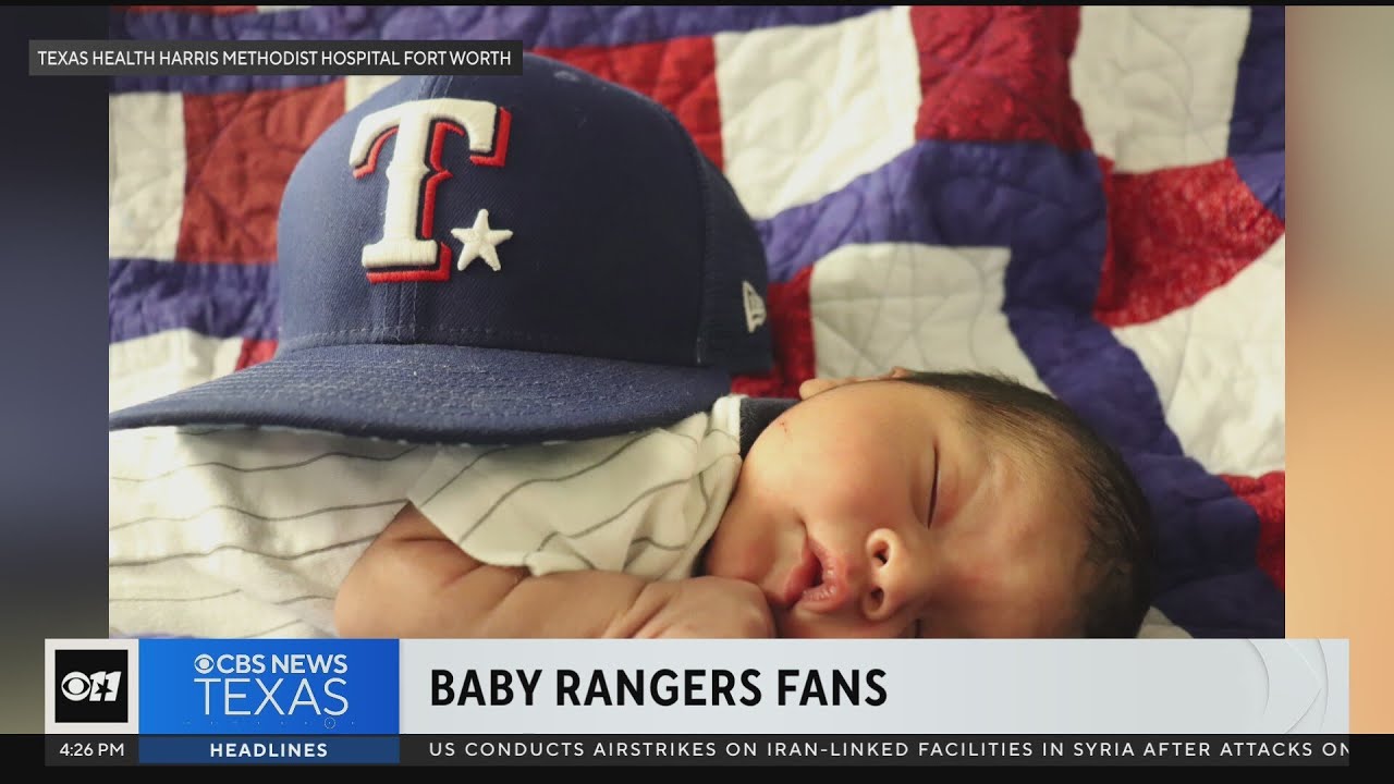 Newborn babies ready to cheer on the Rangers! - YouTube