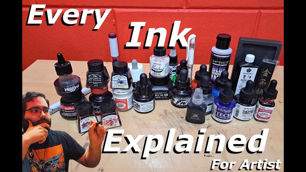 Explaining Every Ink for Artist! The Ultimate Guide for Inking. - YouTube