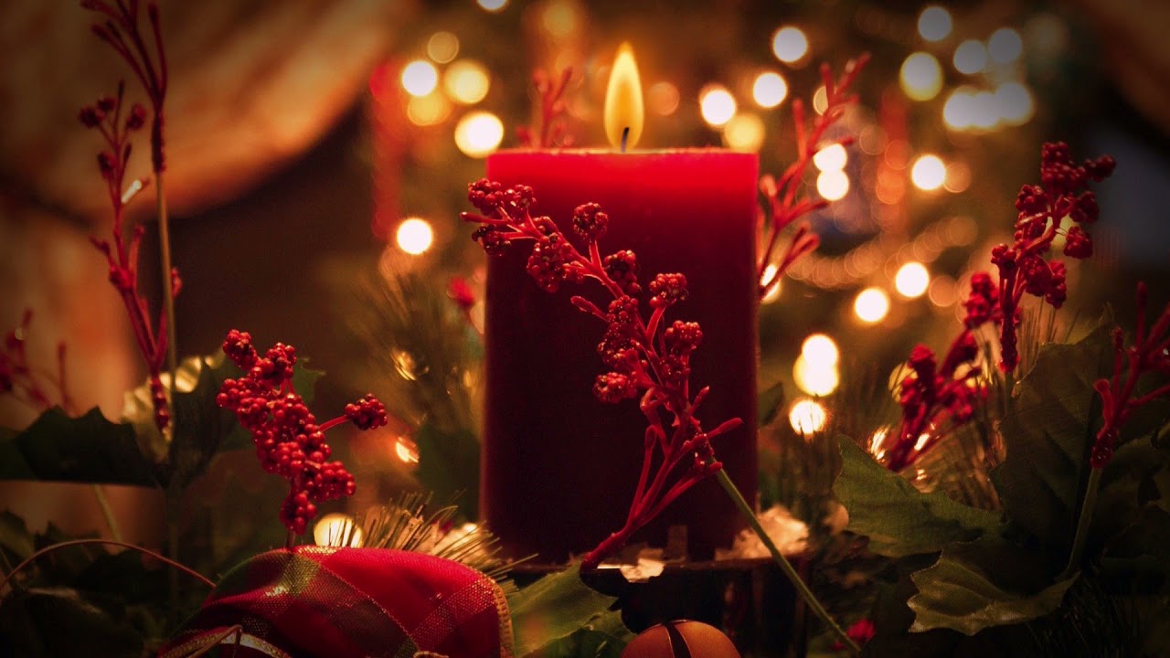 Burning Red Advent Candle - Motion Graphics Animated Background Video ...