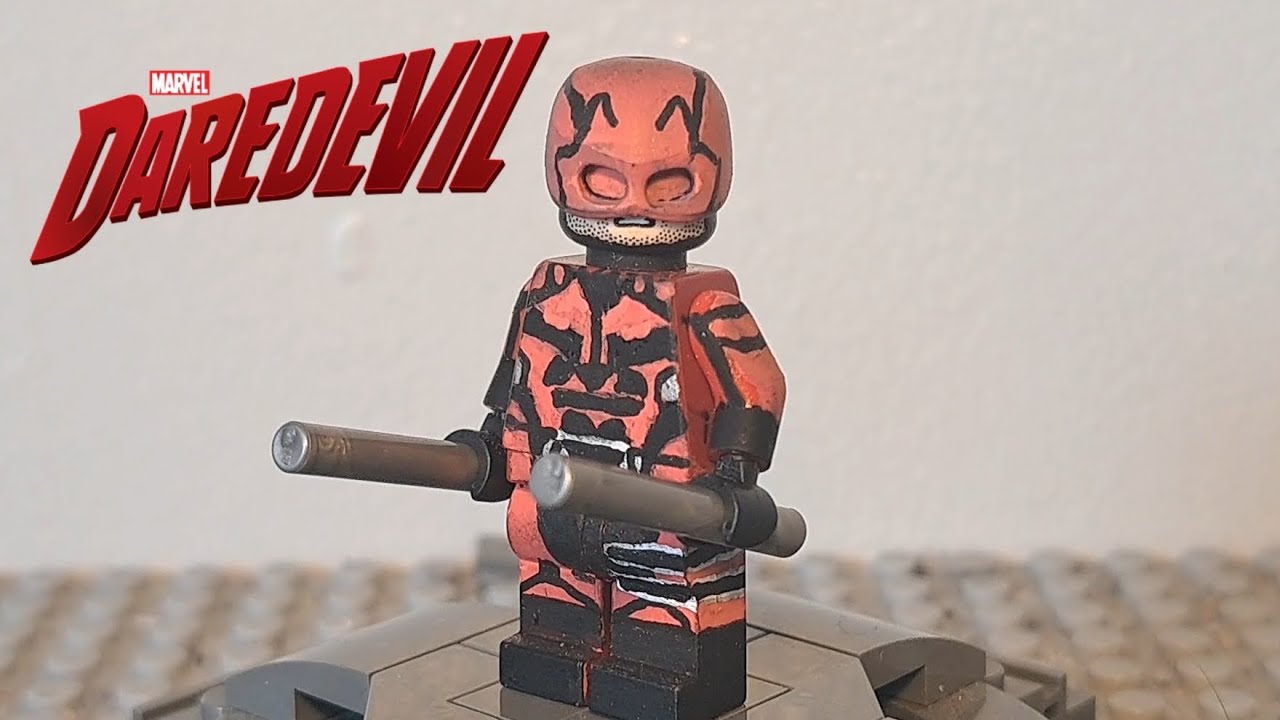 LEGO Daredevil Custom Minifigure Showcase - YouTube