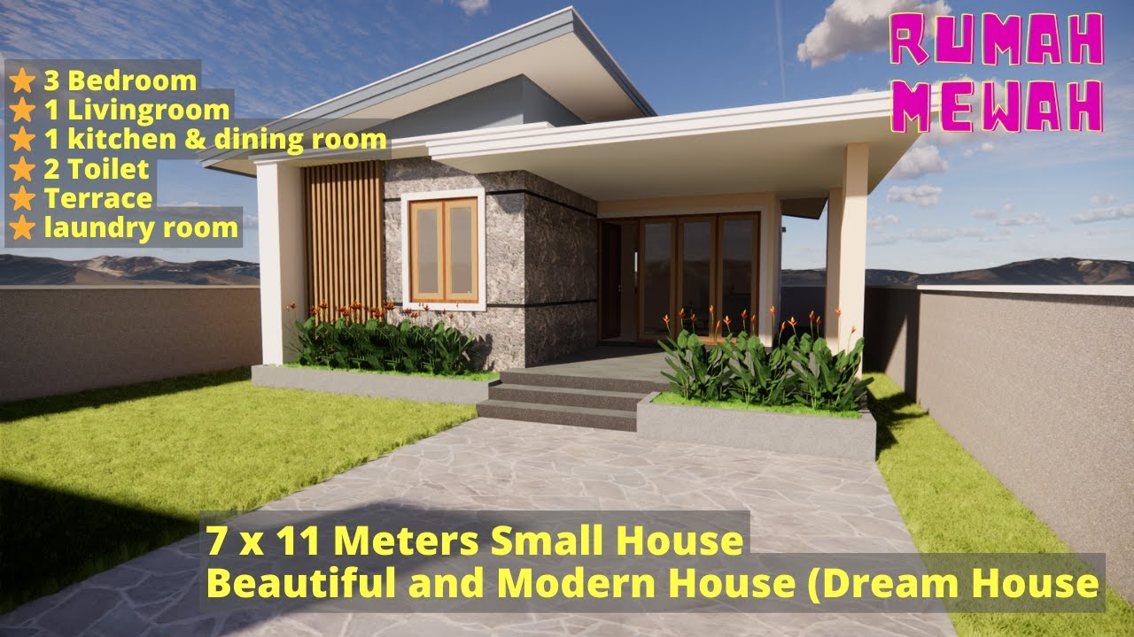 7 x 11 Meters Small House | Beautiful and Modern House (Dream House ...