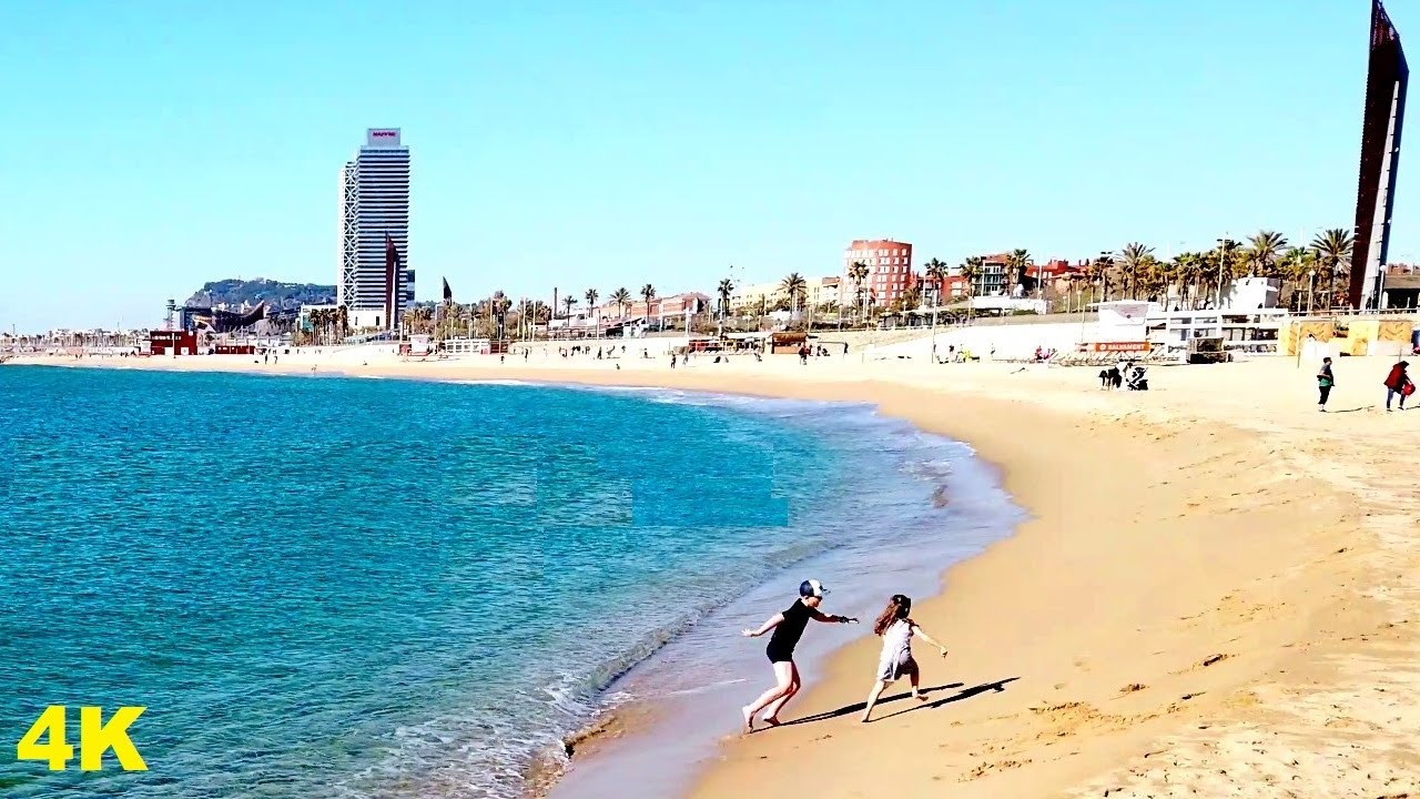 Barcelona Beach Walking Tour | Playa Llevant | Playa Nova Mar Bella ...