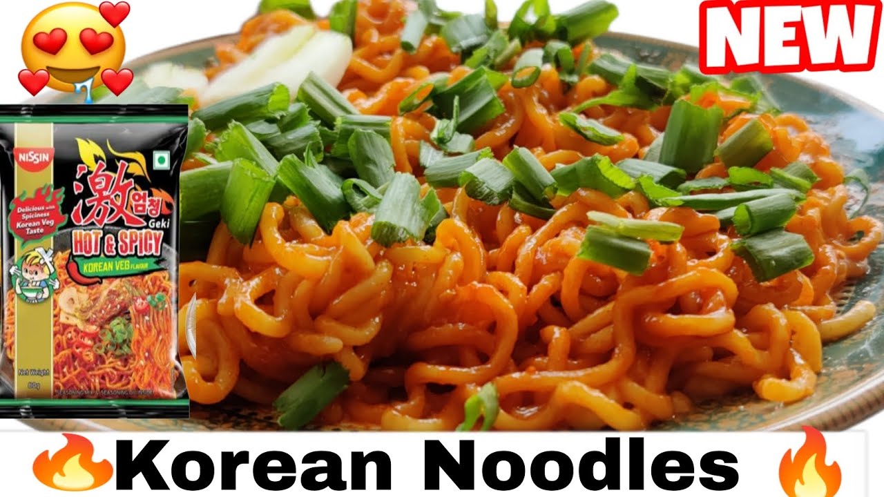 Nissin Geki Hot & Spicy Korean Veg Noodles | Instant Korean Noodles ...