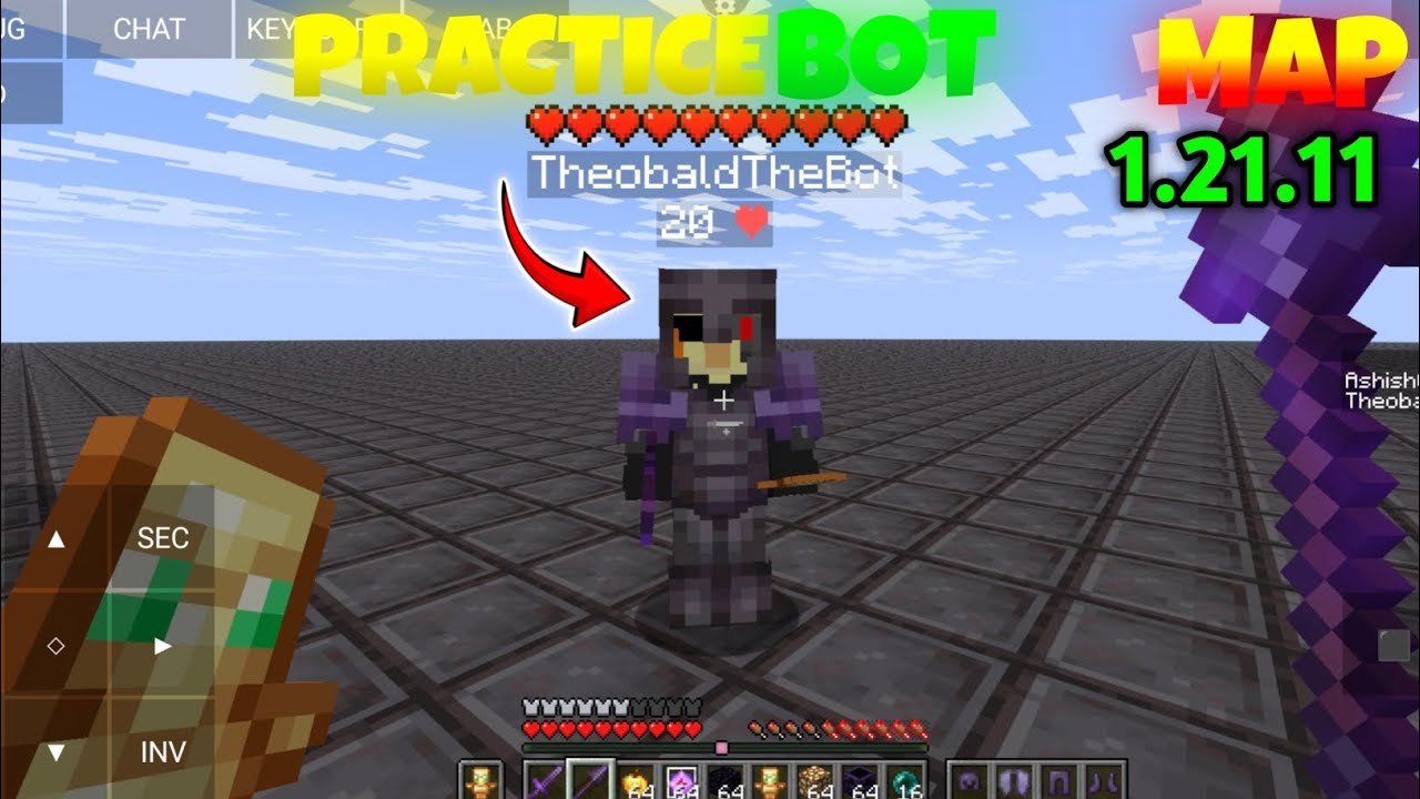 Best PvP Practice Bot Map 1.21.11 🤯 | Minecraft Java Mobile | Mojo ...
