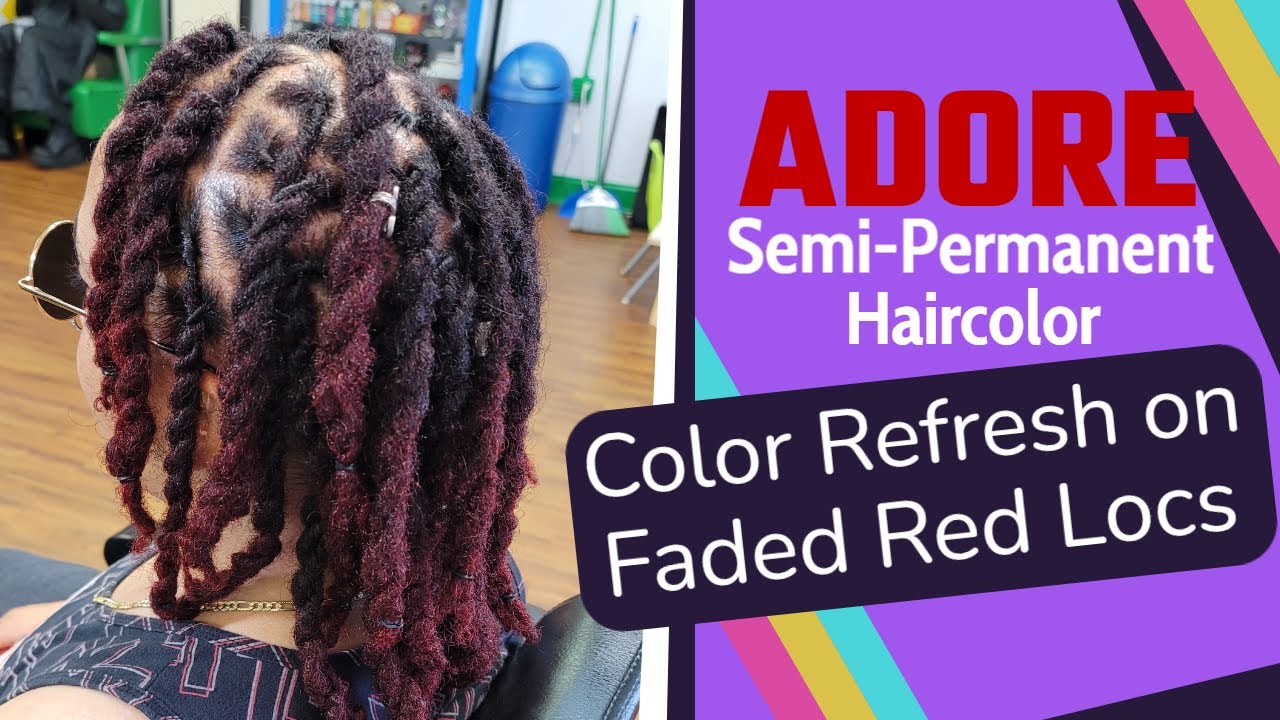 #1016 - Refreshing Faded Red Haircolor on Locs! 🩸 - YouTube