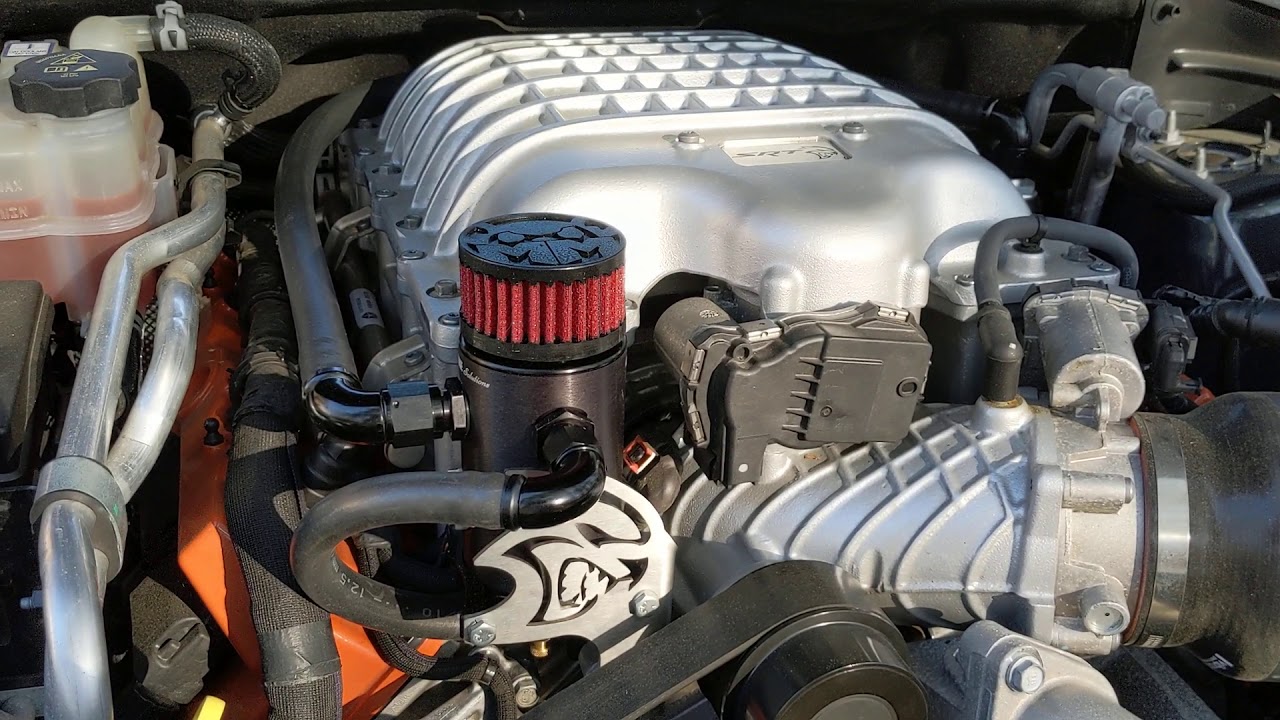 Mightymouse Hellcat WILD catch can system - YouTube