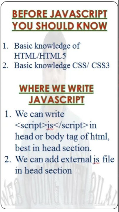 Where to write JavaScript in Urdu/Hindi | Web Coding With Bilal - YouTube