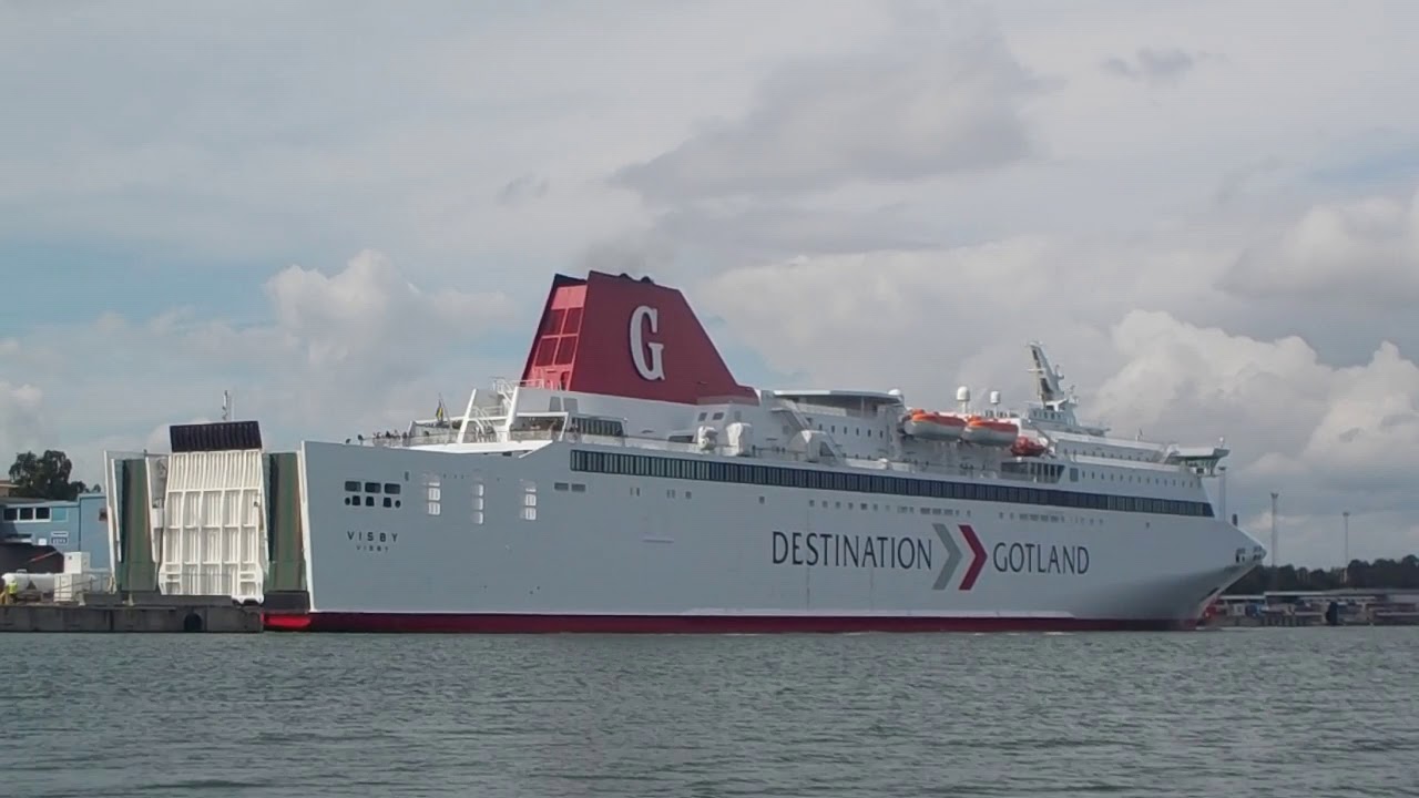 Ms visby arrival and departure - YouTube