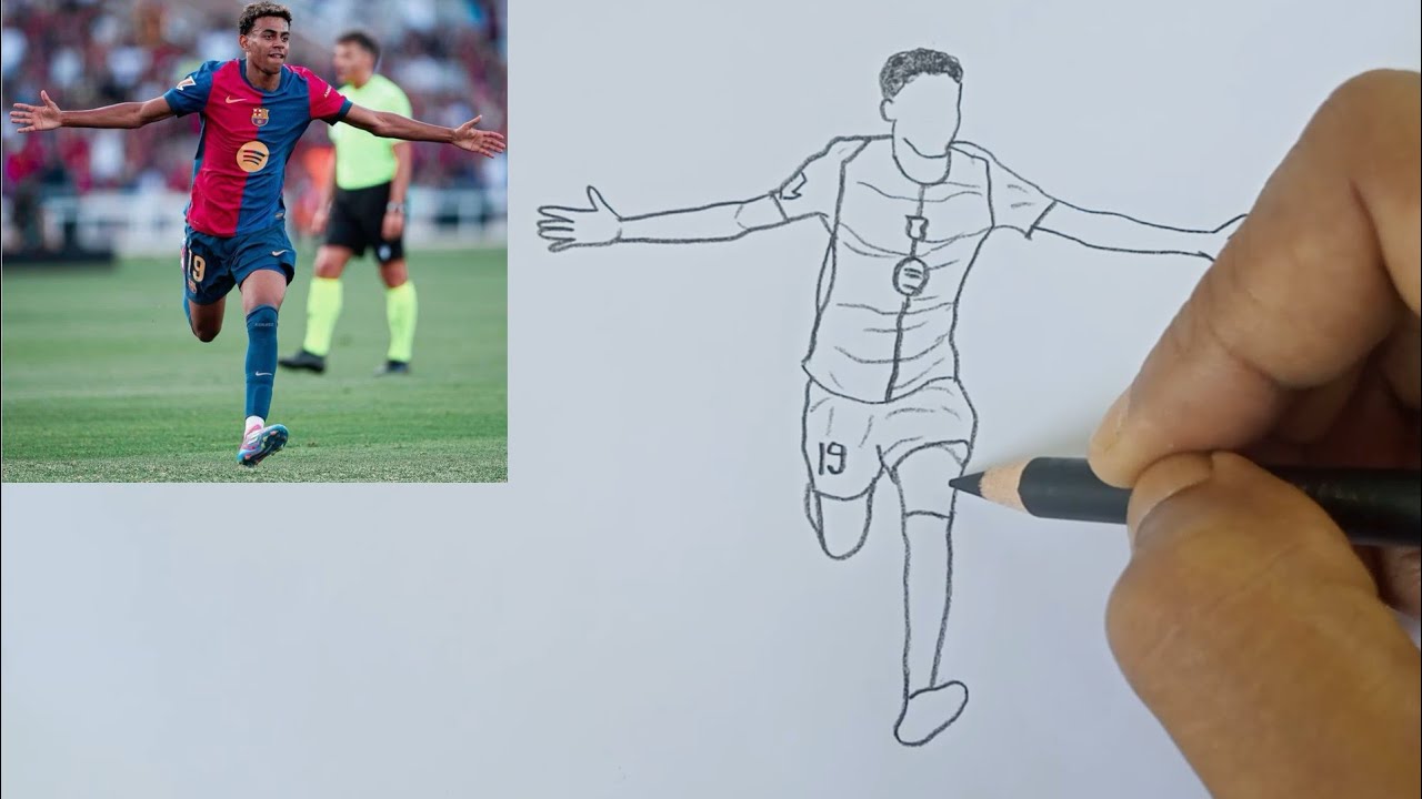 Lamine Yamal Goal Celebration Drawing – His Most Iconic Pose! - YouTube