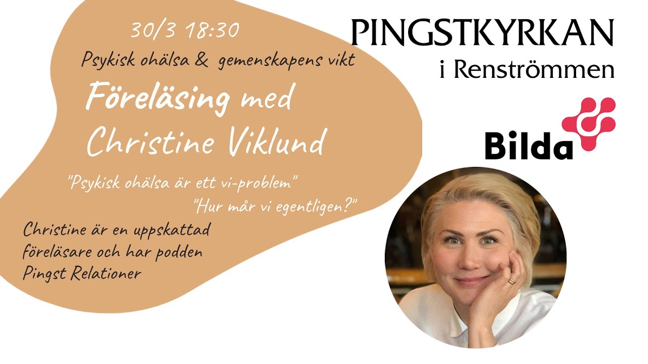 Föreläsning av Christine Viklund om psykisk ohälsa. - YouTube
