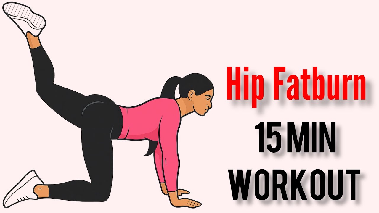 Hip Fat Burn Workout | 15 Min Home Routine to Slim Hips & Side Body ...