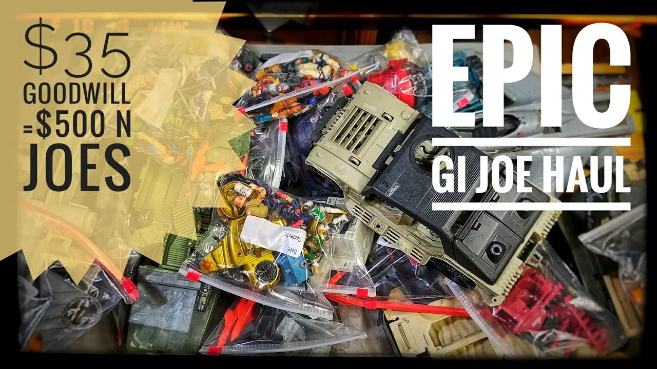 Giant Gi-Joe Goodwill Grab action figure and vehicle haul #33 - YouTube
