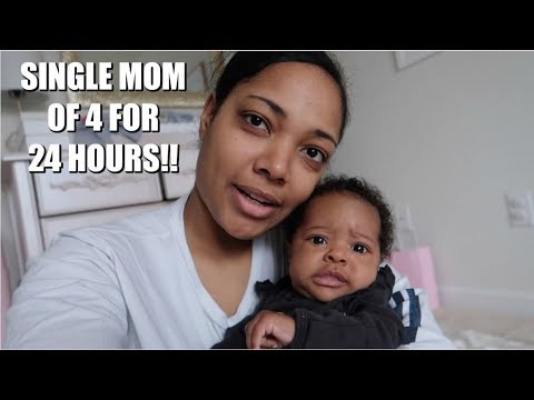 SINGLE MOM OF 4 FOR 24 HOURS!! - YouTube