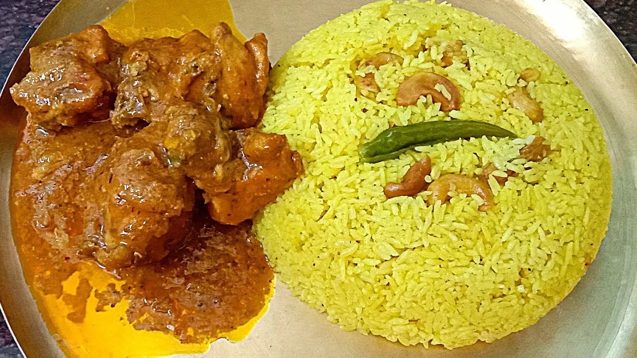 Basanti polao with special chicken kosha🤤🤤🤤🤤@Haloom huloom - YouTube