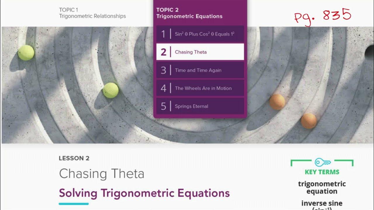 A2 Carnegie Module 4 Topic 2 Lesson 2 Solving Trigonometric Equations ...